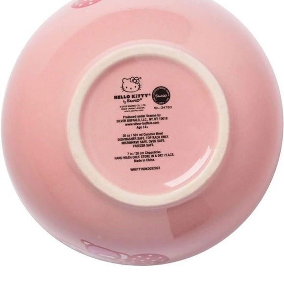 Sanrio | Dining | New Hello Kitty Ceramic Bowl With Chopsticks | Poshmark